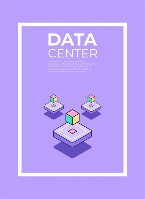 Data Server Poster Concept Cloud Server Technology In Retro Style