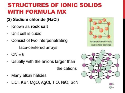Ppt Ionic Solids With Formula Mx Powerpoint Presentation Free