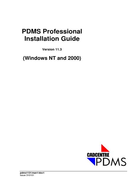 Manual Pdms Installation Pdf Installation Computer Programs