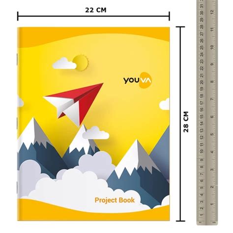 Youva Project Single Ruled Interleaf Notebook 2228cm 32 Pages