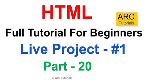 Html Tutorial For Beginners Part 20 Live Projects Html Real Time