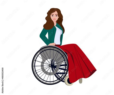 Young Beautiful Disabled Girl In A Wheelchair Disability Personal Care The Disabled Person Is