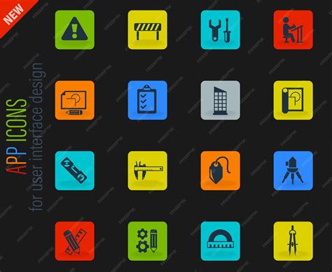 Premium Vector Engineering Icon Set