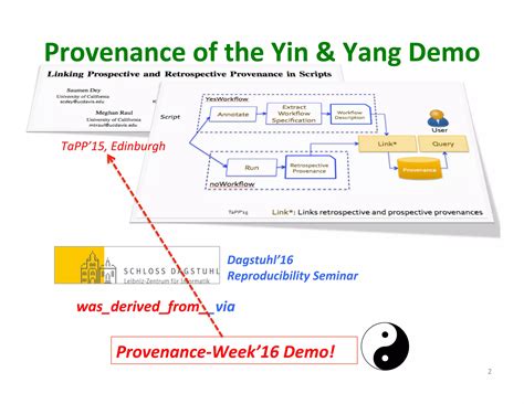 Yin And Yang Demonstrating Complementary Provenance From Noworkflow And Yesworkflow Pdf