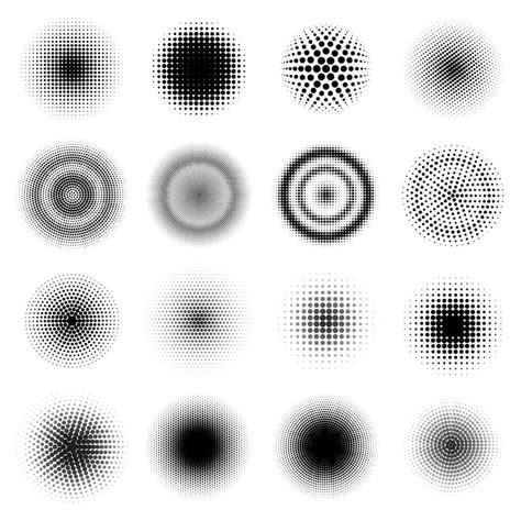 Halftone Round Patterns Circle Dots Gradient Frames Dotted Texture Halftone Texture Abstract