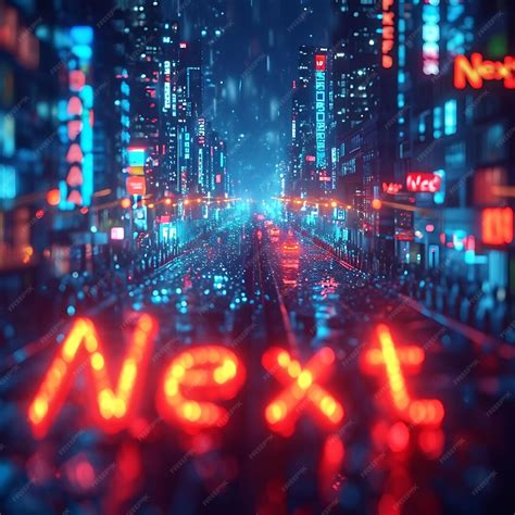 Premium Photo Photo Of Next Text With Glitch Effect And Futuristic Style Font Text For Content