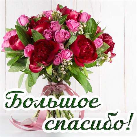 Открытка с надписью Большое Спасибо и красивая картинка поздравление скачать