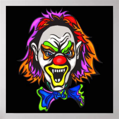 Horrid Evil Clown Poster Zazzle
