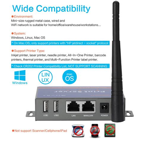 Wireless Print Server Not Plugandplay 2 Port Usb Print Server Comput Cheecent Store