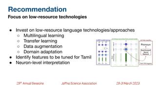 Tamil Language Computing The Present And The Future Ppt