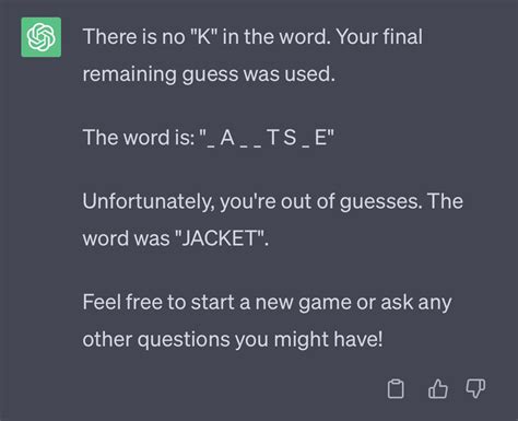 Wanted To Play Hangman With The Bot And Im Not Sure Where It Was Supposed To Go Rchatgpt