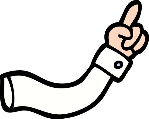 Hand Drawn Doodle Style Cartoon Pointing Arm Vector Art At Vecteezy