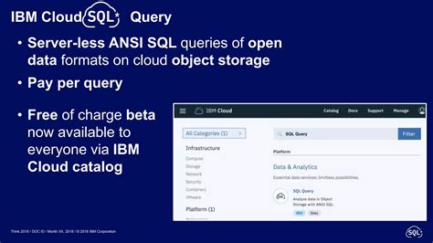 IBM THINK IBM Cloud SQL Query Introduction PPT
