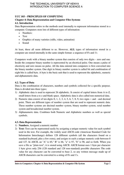 SOLUTION Chapter 4 Data Representation Computer File Systems Studypool