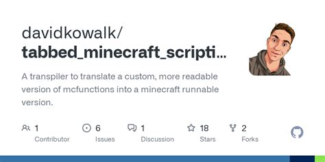 Github Davidkowalktabbedminecraftscripting A Transpiler To Translate A Custom More
