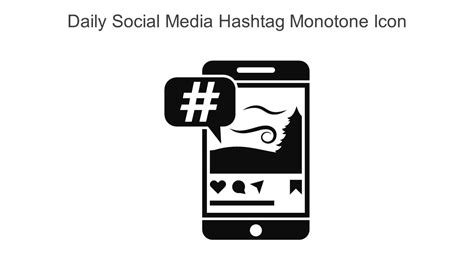 Daily Social Media Hashtag Monotone Icon In Powerpoint Pptx Png And