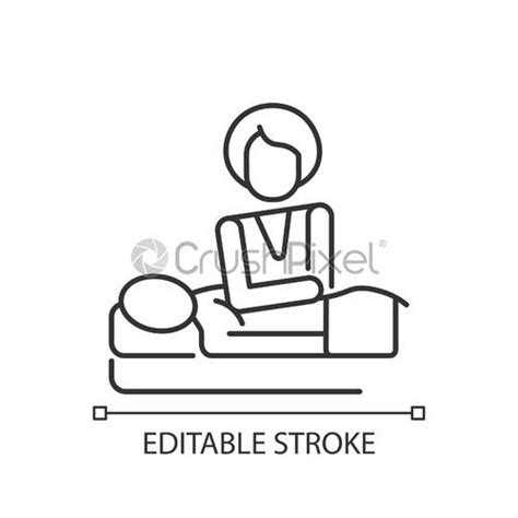 Massage Therapy Techniques Linear Icons Set Stock Vector 4355129