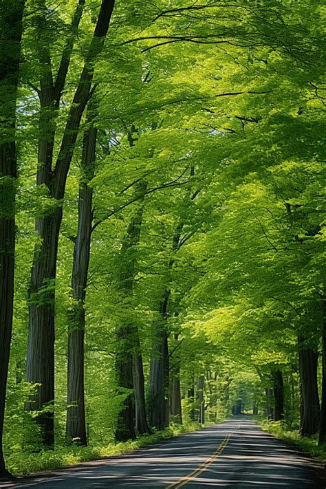 푸른 나무가 있는 길 배경 배경 화면 및 일러스트 무료 다운로드 Pngtree