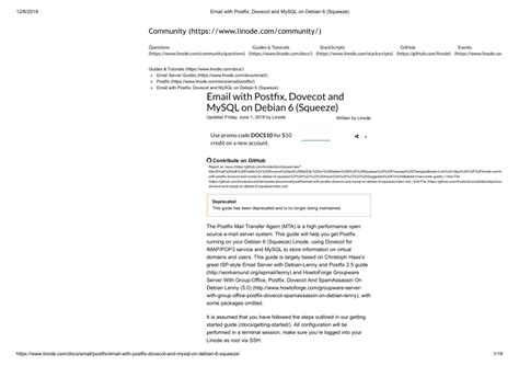 Postfix Dovecot Mysql Email Server On Debian 6 Tutorial