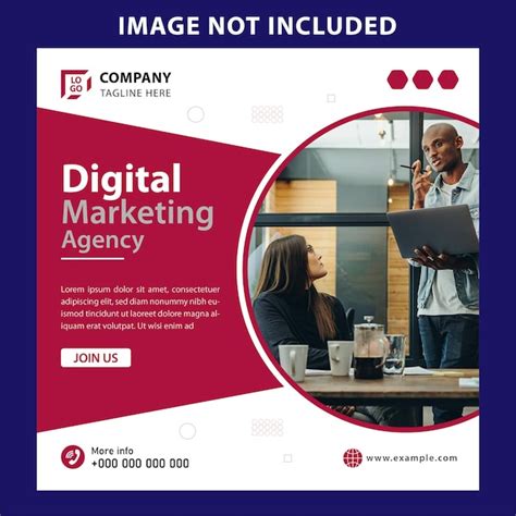 비즈니스를 위한 소셜 미디어 포스트 템플릿 디자인 프리미엄 벡터