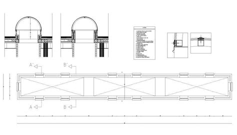 Autocad Dwg Of Skylight Plan And Section Details
