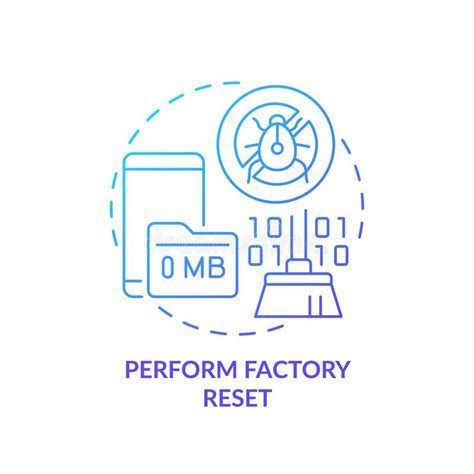 Factory Setting Blue Gradient Concept Icon Stock Vector Illustration