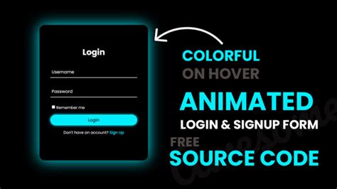 Animated Login And Registration Form In Html Css Javascript