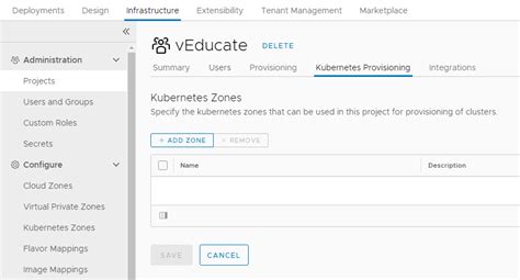 Walk Through Using Vra To Deploy Vsphere With Tanzu Namespaces