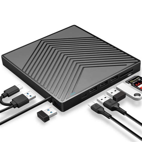 Roofull External Cd Dvd Drive Burner Usb 3 0 Type C Ultra Slim Portable Cd Dvd Rw Optical