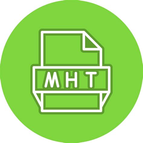 Mht File Format Icon 15824172 Vector Art At Vecteezy