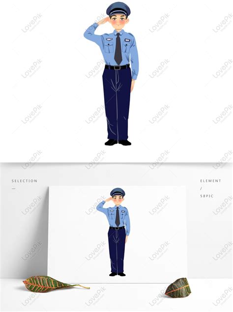 만화 귀여운 작은 경찰관 캐릭터 디자인 일러스트 Png 및 벡터 이미지 무료 다운로드 Lovepik