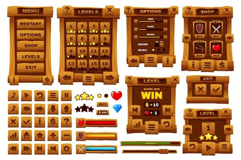 Wooden Button Cartoon Interface Ui Or Game Gui 12963756 Vector Art At Wooden Button Cartoon Interface Ui Or Game Gui 12963756 Vector Art At