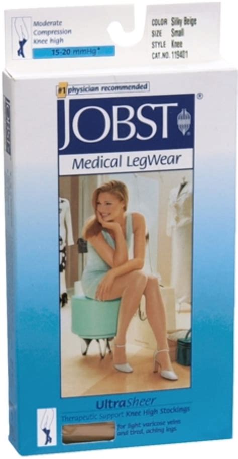 Jobst Ultra Sheer Womens Compression Stockings 15 20mmhg Knee High