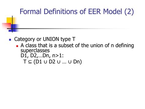 Ppt Enhanced Entity Relationship Eer Model Powerpoint Presentation Id320253