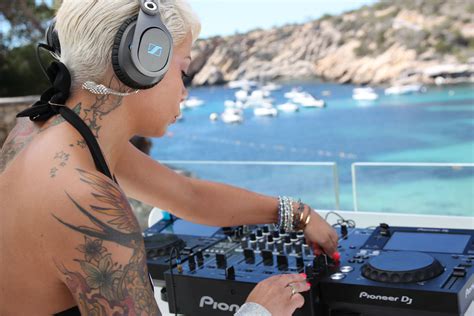 Dj Set At Beach Club In Ibiza