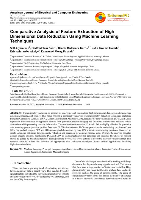 Pdf Comparative Analysis Of Feature Extraction Of High Dimensional Data Reduction Using