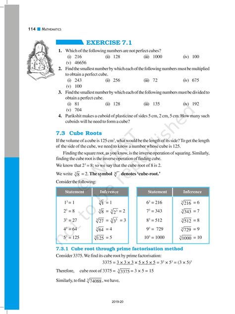 cubes and cube roots ncert book of class 8 mathematics