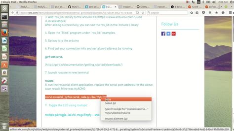 Toggling Led Using Ros And Arduino Youtube