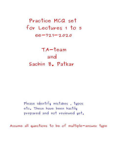 Mcq Basic And Unreviewed To Prep For Mcq Part Of Quiz 2 Ee721 Aut21