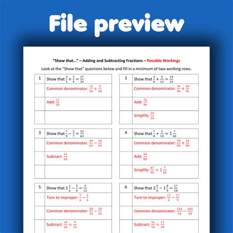 Show That Adding And Subtracting Fractions Andy Lutwyche