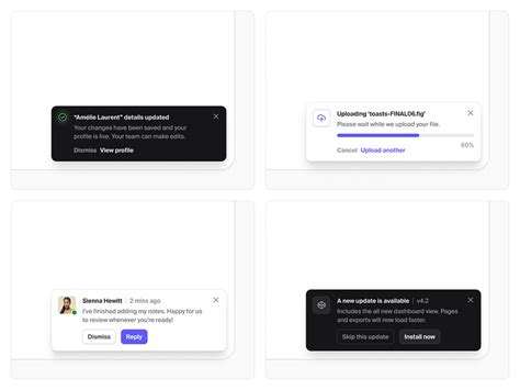 Toast Notifications — Untitled Ui By Jordan Hughes® On Dribbble