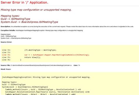 C Automapper Missing Type When Mapping Database Model From Entity To Viewmodel Stack Overflow