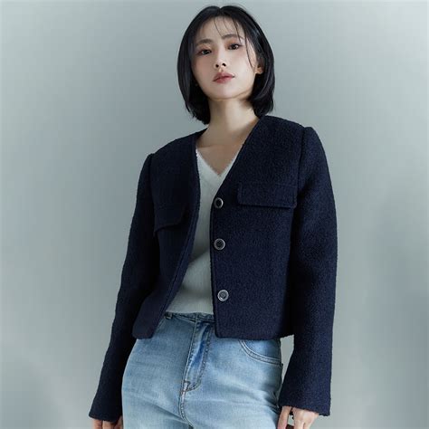 여성용 부클 크롭 자켓spjkd11w13 스파오 여성용 부클 크롭 자켓spjkd11w13 스파오