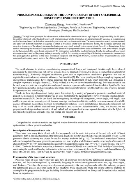 Pdf Programmable Design Of The Contour Shape Of Soft Cylindrical