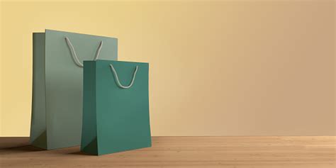 텍스트 와 로고를위한 복사 공간이있는 고립 된 녹색 쇼핑 백 노란색 배경 여름 세일 3d 일러스트레이션 0명에 대한 스톡 사진 및 기타 이미지 Istock