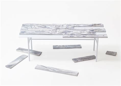 Nendo Turns Alcantara Material Into Timber Patterned Furniture