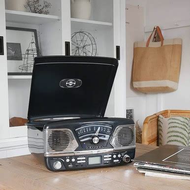 Steepletone Roxy 4 Record Player Black Menkind