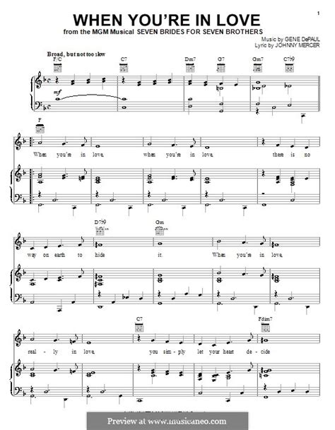 When Youre In Love By Gd Paul Sheet Music On Musicaneo