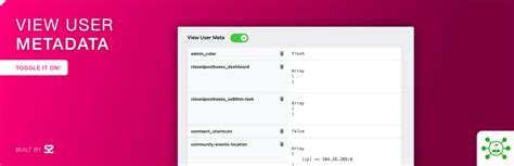 view user metadata plugin —