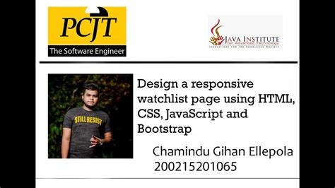 Design A Responsive Watchlist Page Using Html Css Javascript And Bootstrap Youtube